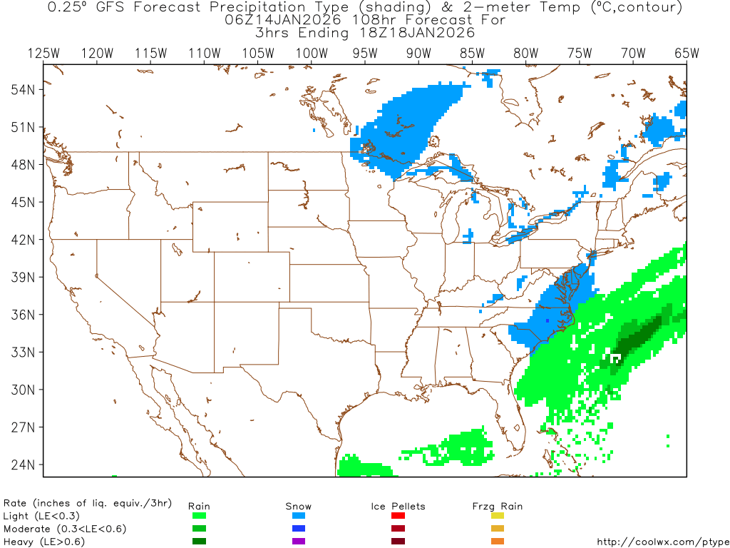 06Z gfs Contiguous United States Forecast Precip Type: Animation