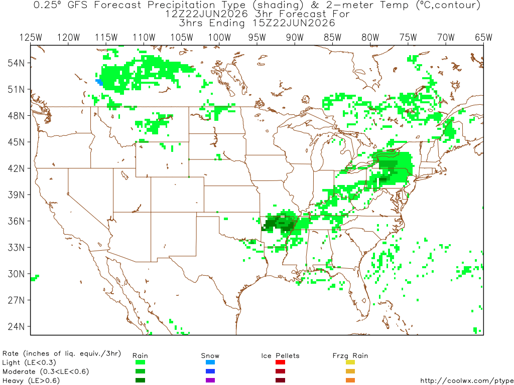 12Z gfs Contiguous United States Forecast Precip Type:3hr forecast