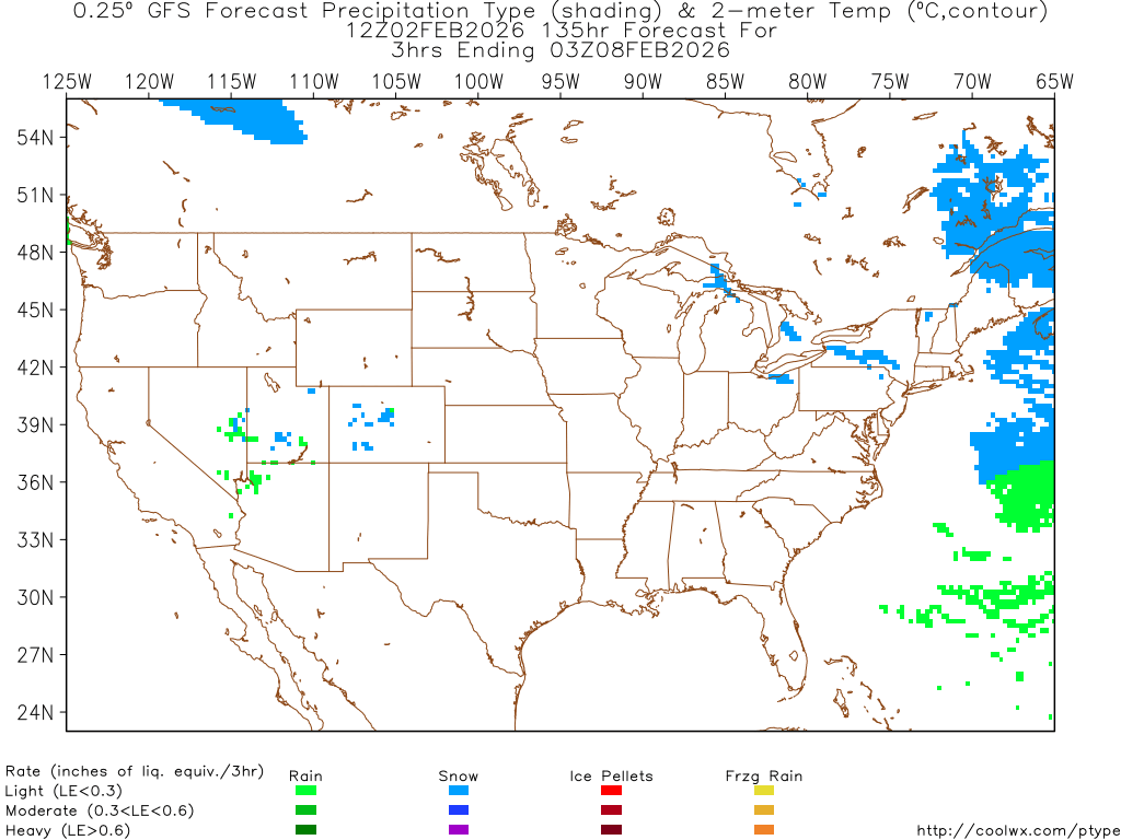 12Z gfs Contiguous United States Forecast Precip Type: Animation