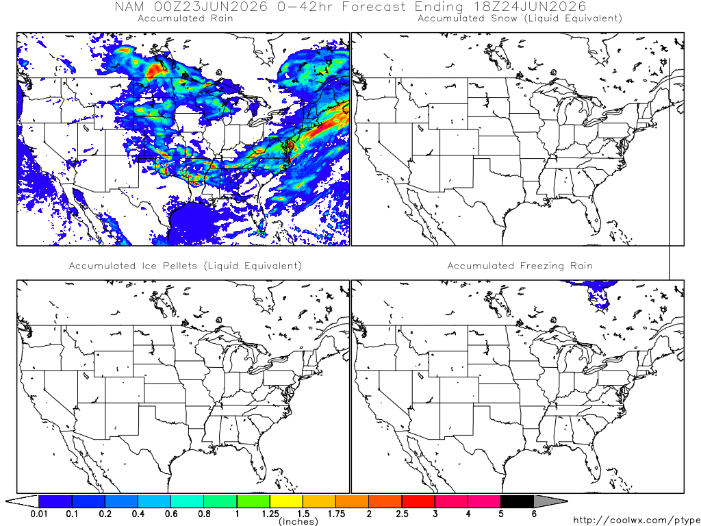 00Z nam Contiguous United States Forecast Accumulated Precip Type:42hr ...